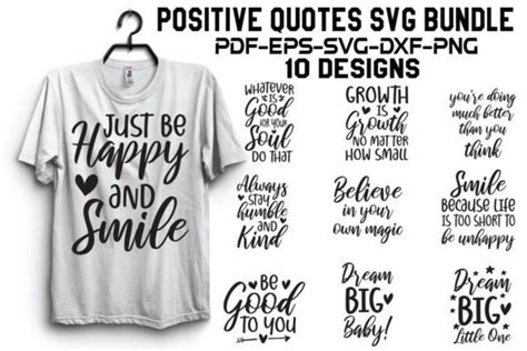 Positive Quotes SVG Bundle Graphic By Creativekhadiza124 Creative Fabrica