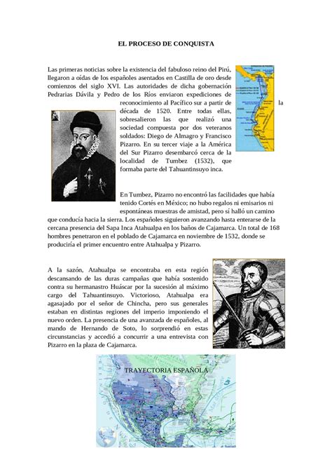 Resumen de la conquista española Apuntes de Historia Docsity