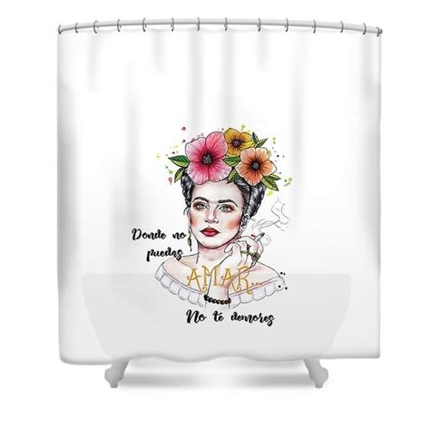 Cortina de Baño Frida Kahlo Dibujo a Lápiz