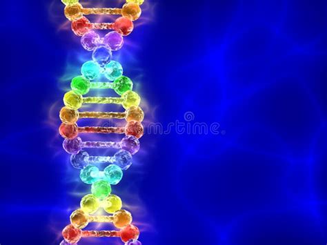 Tęczy DNA deoxyribonucleic Kwas Ilustracji Ilustracja złożonej z