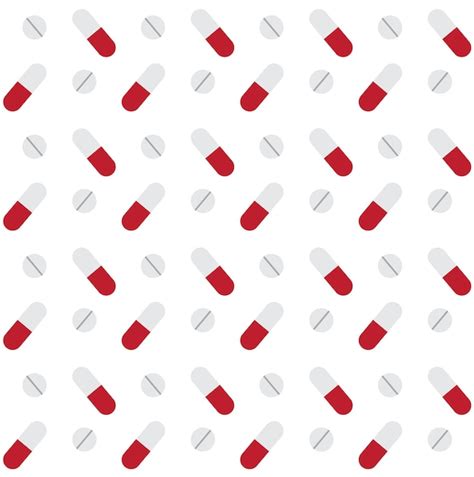 Premium Vector Seamless Pattern Of Medical Pills