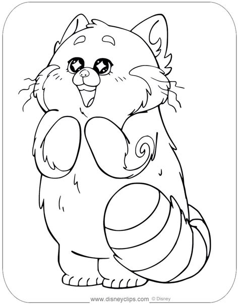 Turning Red Coloring Page Coloring Nation Pages Disney Coloring