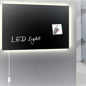 Painel Lousa De Vidro Temperado Preta 120x90cm Led Leroy Merlin