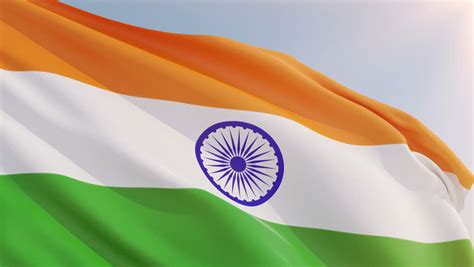 Indian Flag Waving In The Wind Part Of A Series 4K Resolution