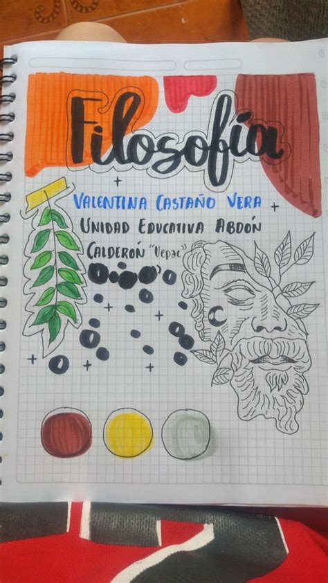 Carátula de filosofía Caratulas de filosofia Caratulas hechas a mano