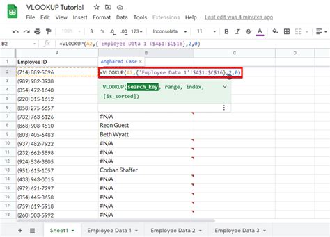 How To Use Vlookup In Google Sheets From Another Tab And Spreadsheet