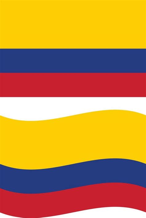 bandera de colombia sobre fondo blanco símbolo del estado de la