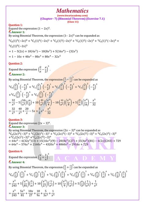 ncert solutions for class 11 maths chapter 7 exercise 7 1