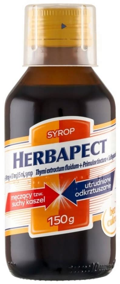Herbapect Syrop Na Kaszel Bez Cukru 150 G 15191443663 Allegro Pl