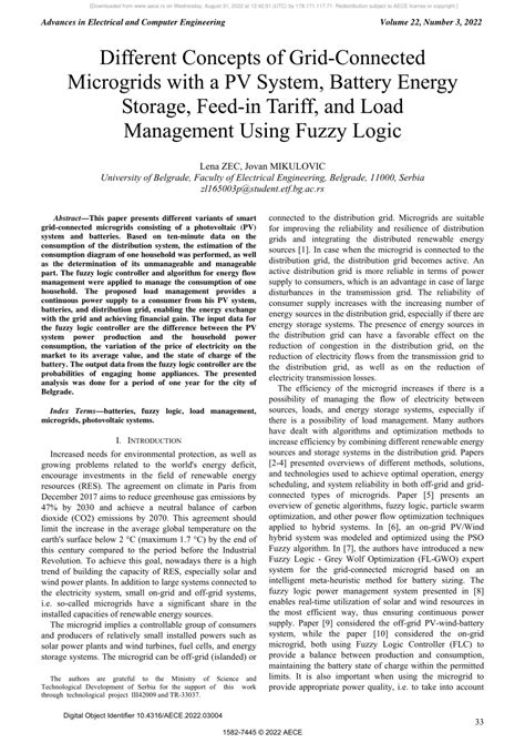 pdf different concepts of grid connected microgrids with a pv system battery energy storage