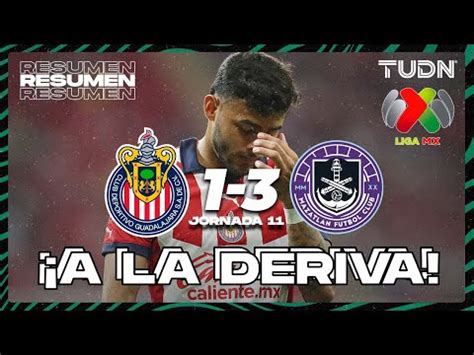 Chivas vs Mazatlán 1 3 resultado resumen y goles del partido por