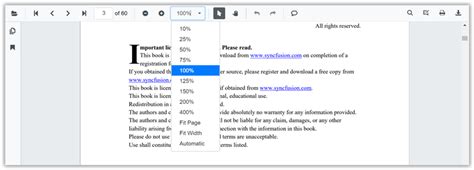 magnification in blazor pdf viewer component syncfusion