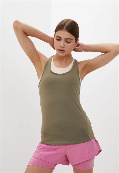 Майка спортивная Roxy STRDY NGHT A II J KTTP TNF0 цвет хаки