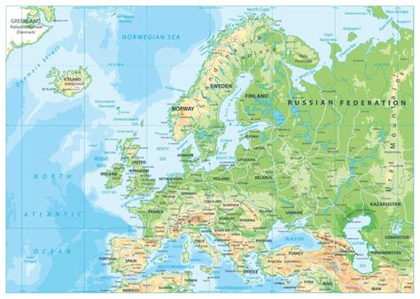 Physical Map Of Europe Map Of Europe Europe Map