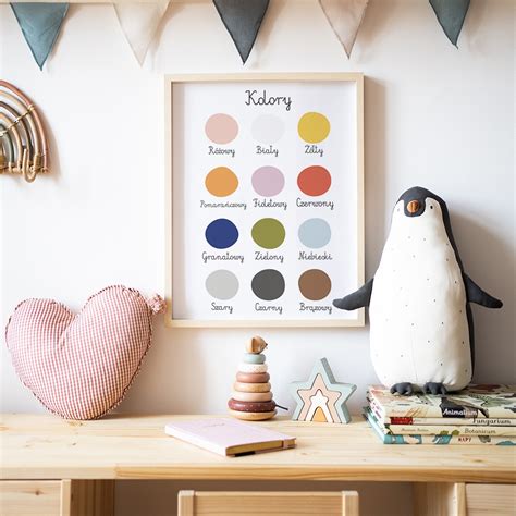 Plakat Edukacyjny Kolory Ii Plakaty Na Cian Dla Dzieci Montessori