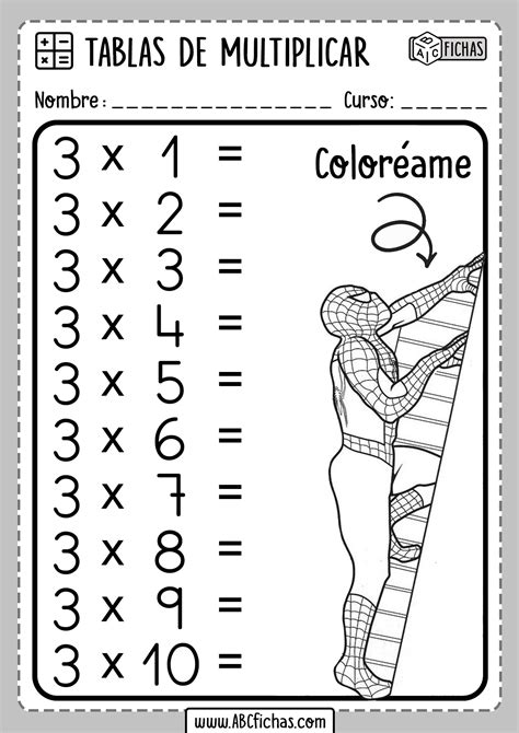 Ejercicio De Tablas De Multiplicar Para Ni Os Ejercicios Para Repasar