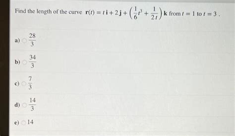 solved find the length of the curve r t ti 2j x