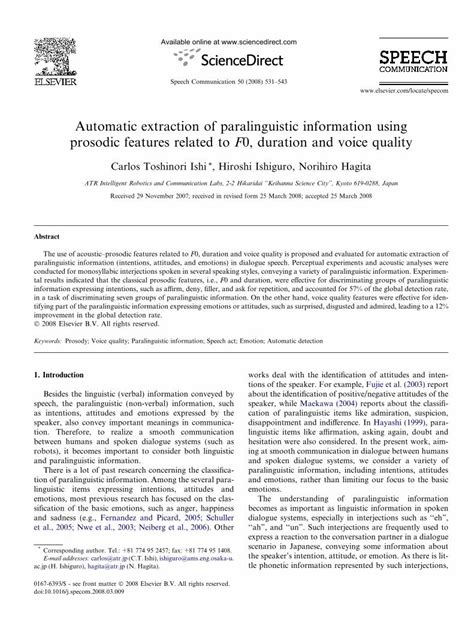 pdf automatic extraction of paralinguistic information using prosodic features related to f0