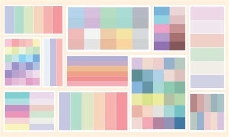 colección de colores pastel colores estéticos color suave paleta de