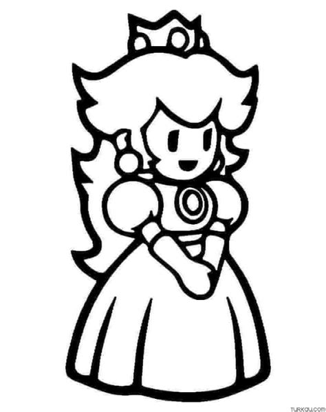 Princess Peach Coloring Pages For Girls Turkau
