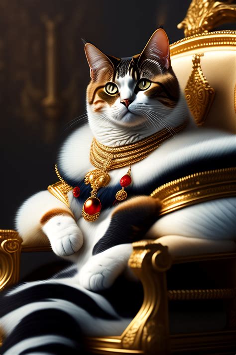 Lexica A Portrait Of Cat As A King Sitting On A Throne Cute