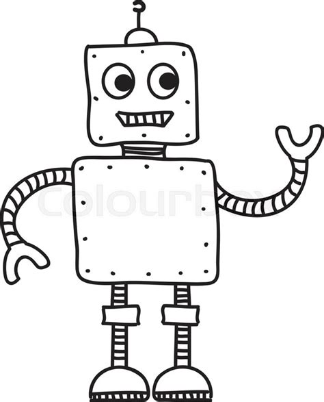 Cartoon Robot Drawing At PaintingValley Explore Collection Of