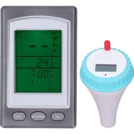 Thermomètre de Piscine sans Fil Thermomètre LCD Numérique Flottant