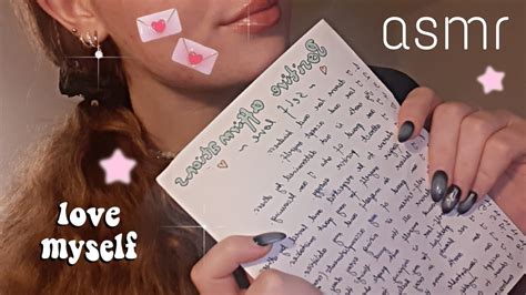 ASMR Positive Self Love Affirmations Up Close Whispers Hand