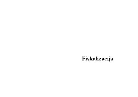PDF fiskalizacija rrif hr Fiskalizacija Zašto fiskalizacija