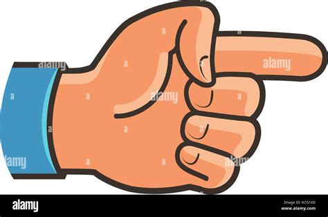 Pointing Hand Symbol Forefinger Index Finger Gesture Label Or Icon