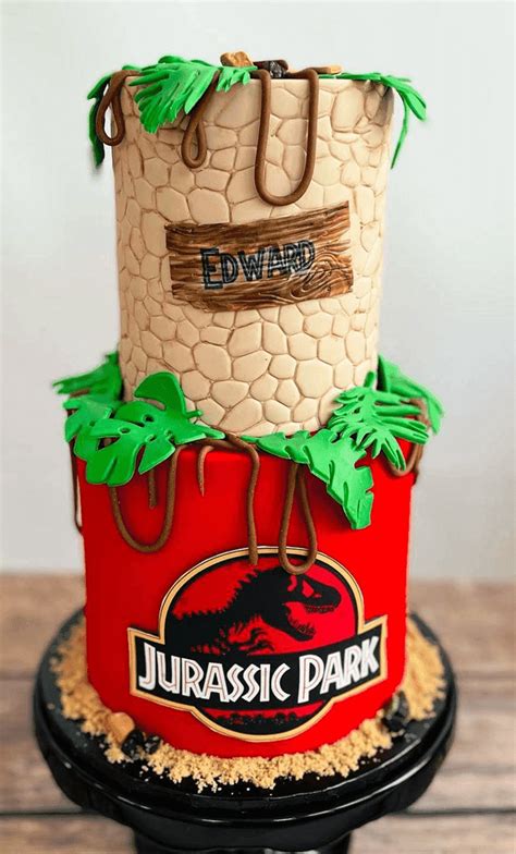 Jurassic Park Birthday Cake Ideas Images Pictures