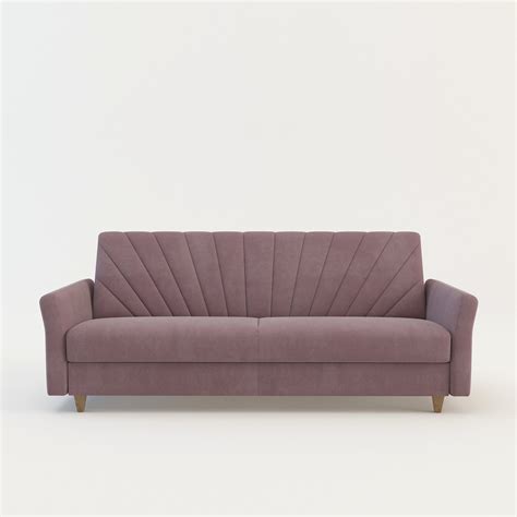 Sofa rozkładana różowa NICEA Agata