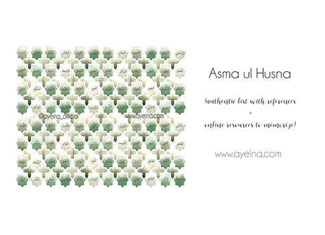 Art Collectibles Digital Prints Prints Islam Poster Asmaul Husna Al