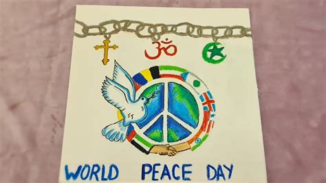 Easy And Simple Poster Ideas For Peace Day World Peace Day Drawing