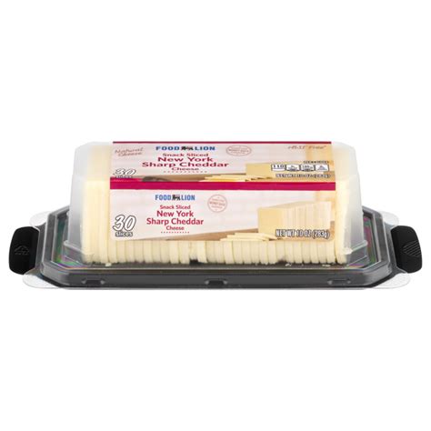 Save On Food Lion New York Sharp Cheddar Cheese Snack Slices Ct
