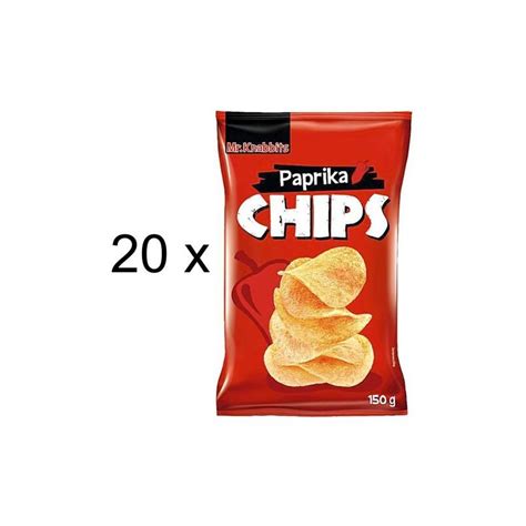 Mr Knabbits Paprika Chips 20x 150g Tüten