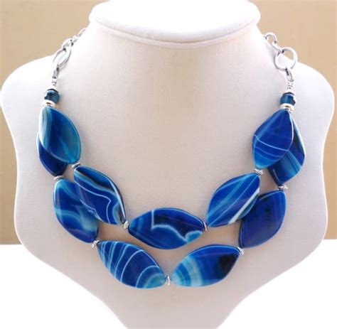 Best Blue Chunky Gemstone Necklace Designs SheIdeas