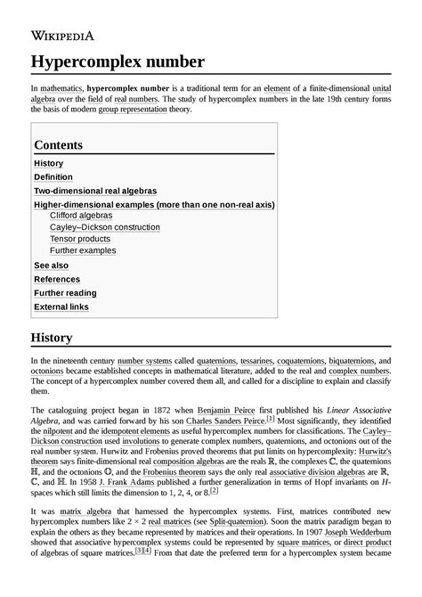 hypercomplex number numeros hipercomplejos hypercomplex number in mathematics hypercomplex