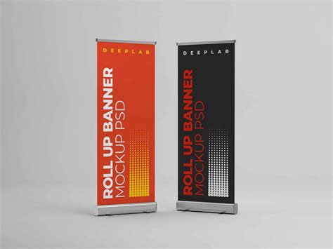 Roll Up Banner Free Mockup Set Mockupfreebies