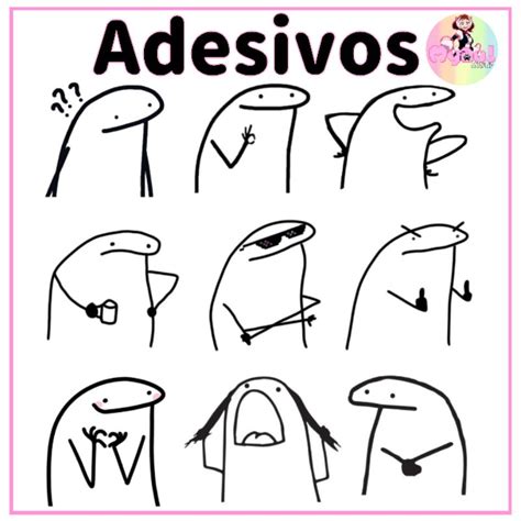 Adesivos Flork Meme Resistente A Gua Boneco Desenho Figurinhas