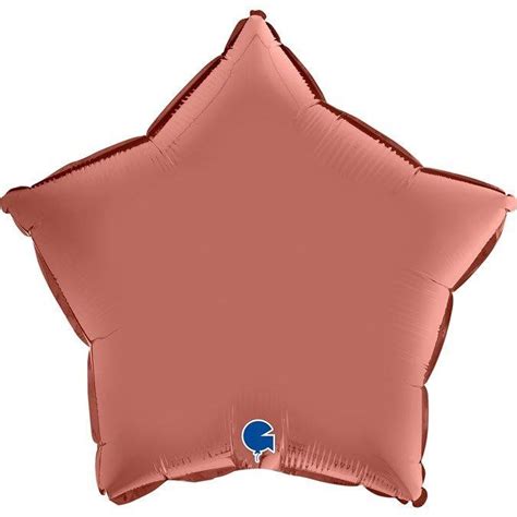Balão Foil Estrela Satin Rose Gold 46cm FestasParty