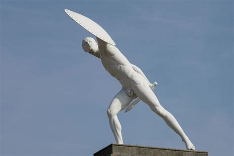 Berlin Germany Statue Of A Naked Male Warrior At The