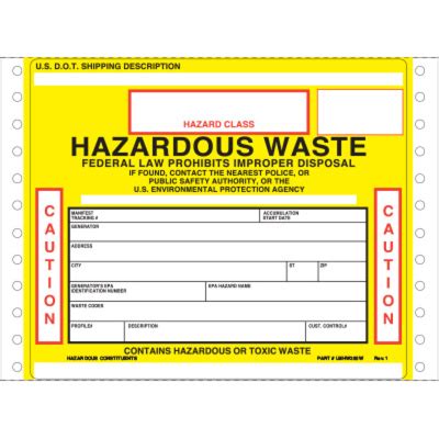 Hazardous Waste Label Standard Labelmaster
