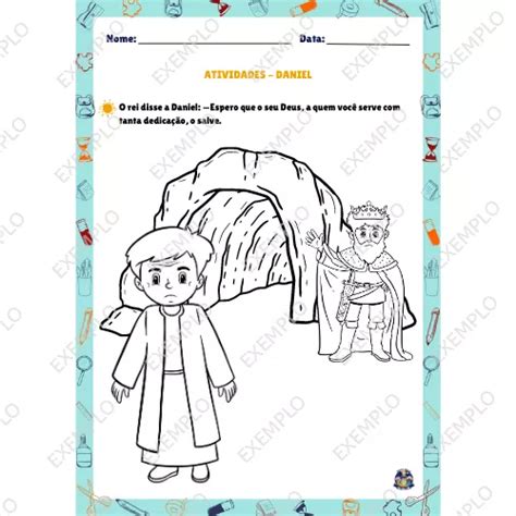 PDF Atividades Desenhos Daniel na Cova dos Leões Minha Bíblia Eu