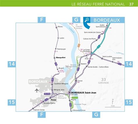 Atlas du réseau ferré par ville Bordeaux Nîmes Montpellier