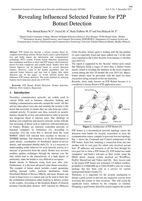 pdf revealing influenced selected feature for p2p botnet detection