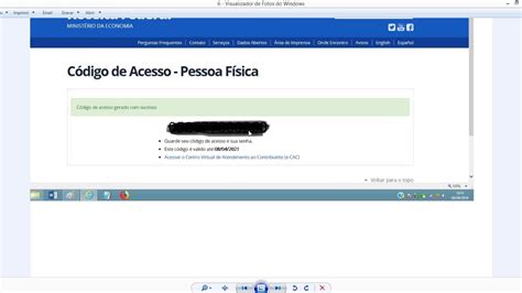 Passo a passo para gerar o código de acesso ao Portal e CAC da Receita
