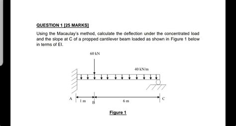 solved question 1 25 marks using the macaulay s method