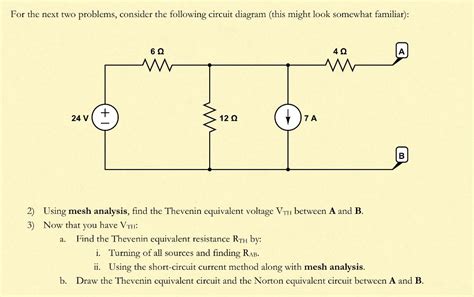 Solved Using Mesh Analysis Find The Thevenin Equivalent Chegg
