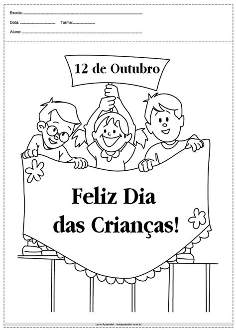 Desenhos para colorir para o Dia das Crianças Educação Infantil